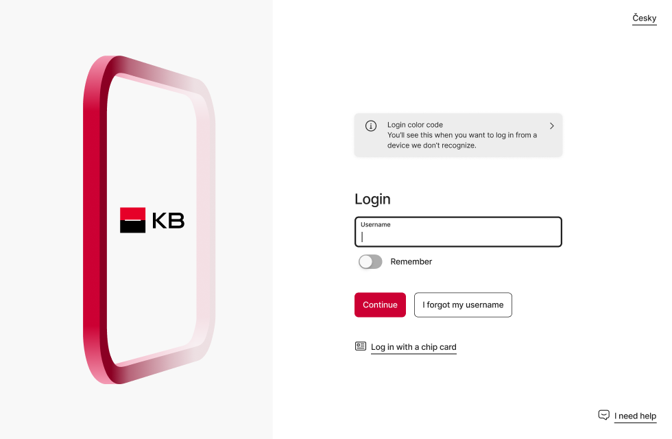 New Login Page Look | Komerční banka
